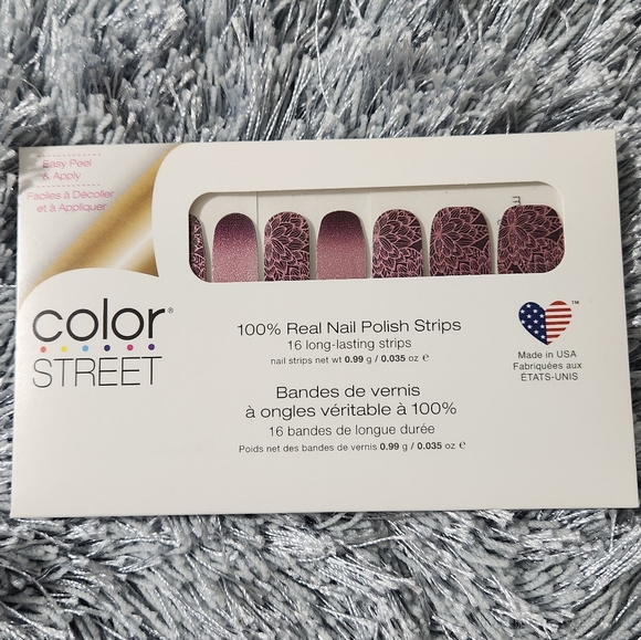 Color Street | Makeup | Color Street Purple Gradient And Flower Design ...